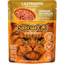 Sachê Special Cat para Gatos Castrados 85g - Frango com batata doce ...