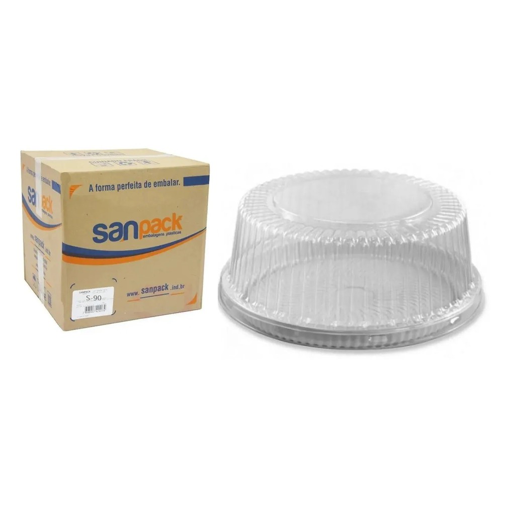 50 Embalagem Torta Tampa Média 3kg - Sanpack S-60 Brm (1cx) | Shopee Brasil