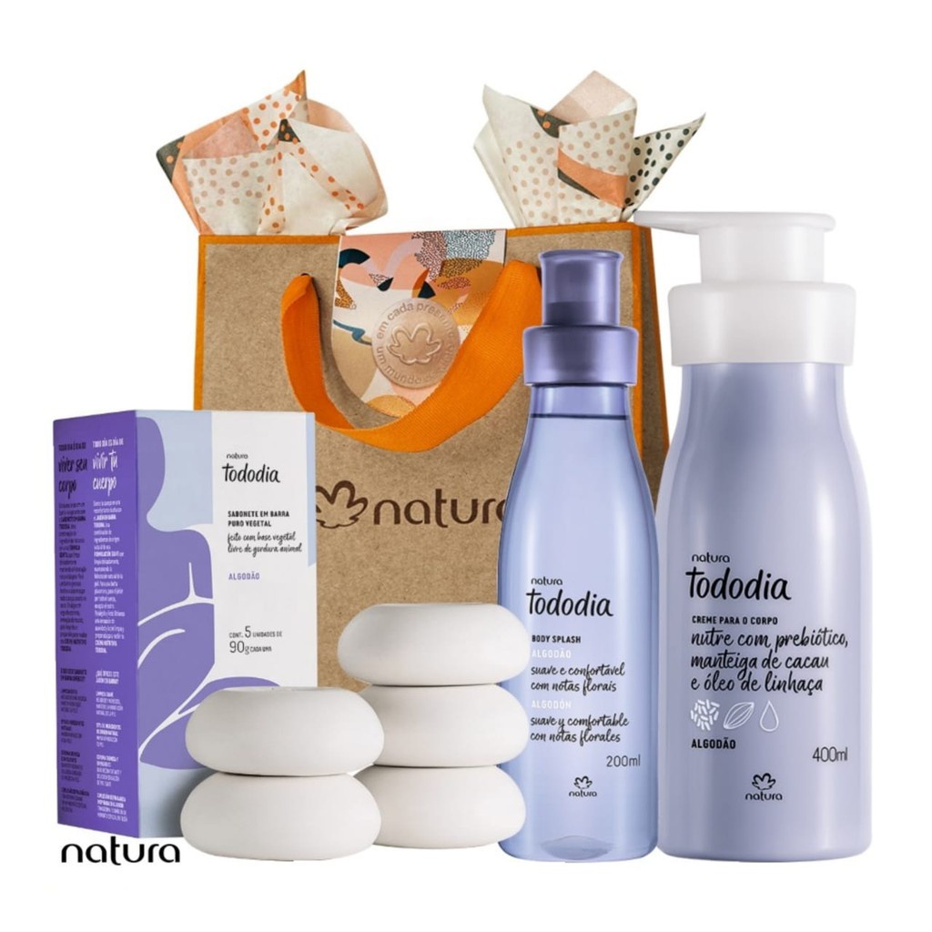 Kit Natura Tododia Algodão - (Hidratante 400ml + Body Splash 200ml ...