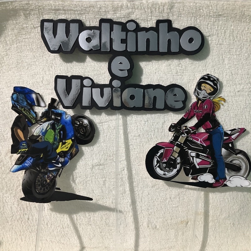 Topo de Bolo MOTOS | Shopee Brasil