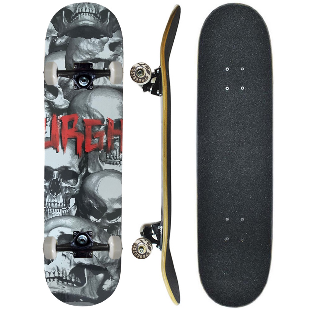 Skate Montado Semi-Profissional Urgh! - Caveiras | Shopee Brasil