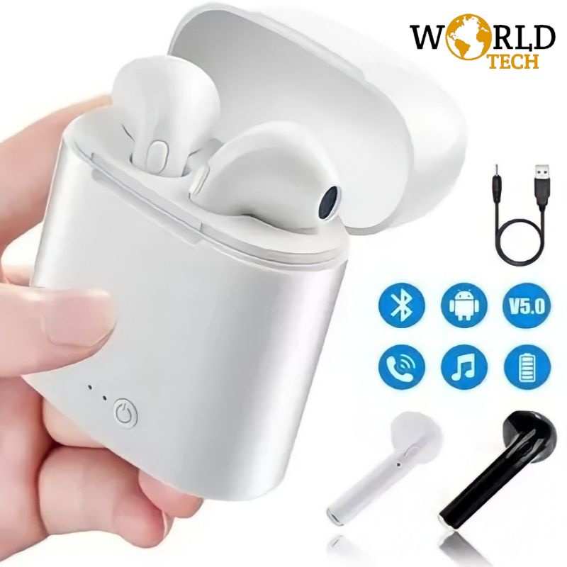 Fone de Ouvido Sem Fio Bluetooth I7 Mini Tws - Fone de Ouvido Para ...