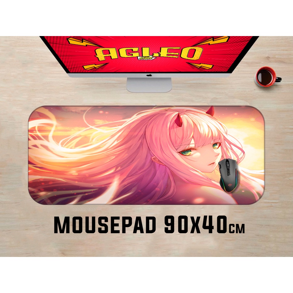 Mouse Pad Gamer Zero Two Extra Grande 90x40cm Borda Costurada | Shopee ...