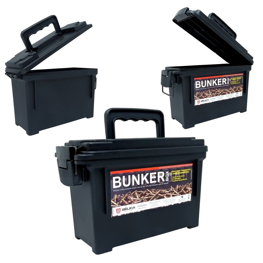 Caixa Multiuso Bunker Box Bélica Militar 3,8l Preto | Shopee Brasil