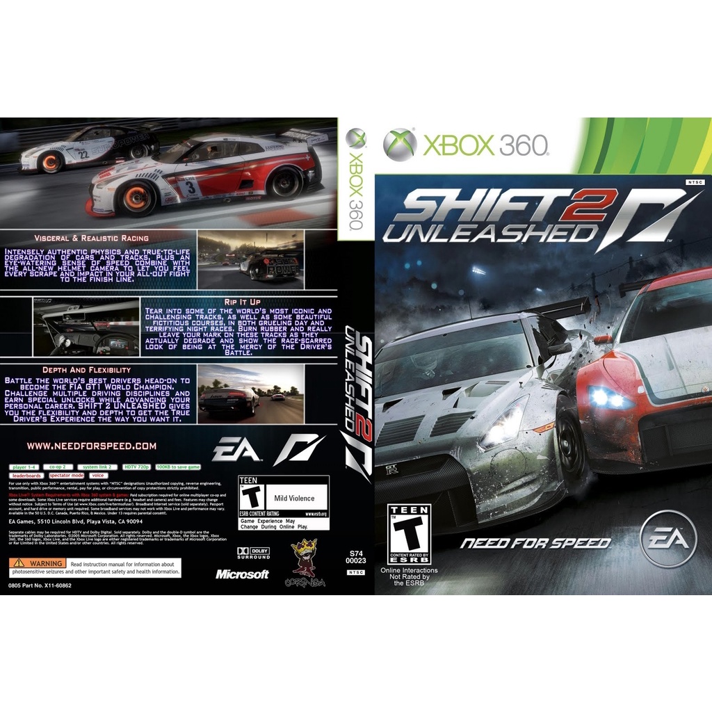Need for speed shift 2 P/ XBOX360 (LTU/LT/JTAG/RGH) | Shopee Brasil