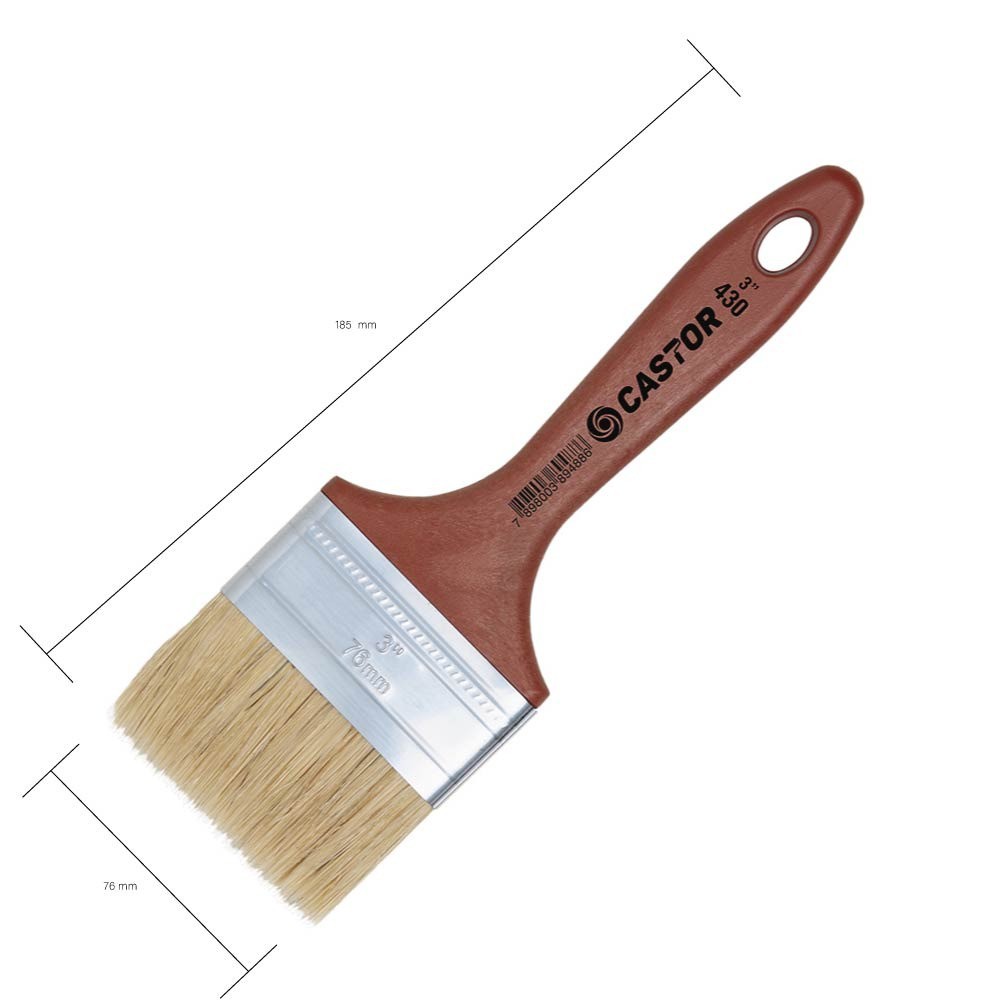 Pincel Trincha 3" Polegada Cerda Para paredes | Shopee Brasil