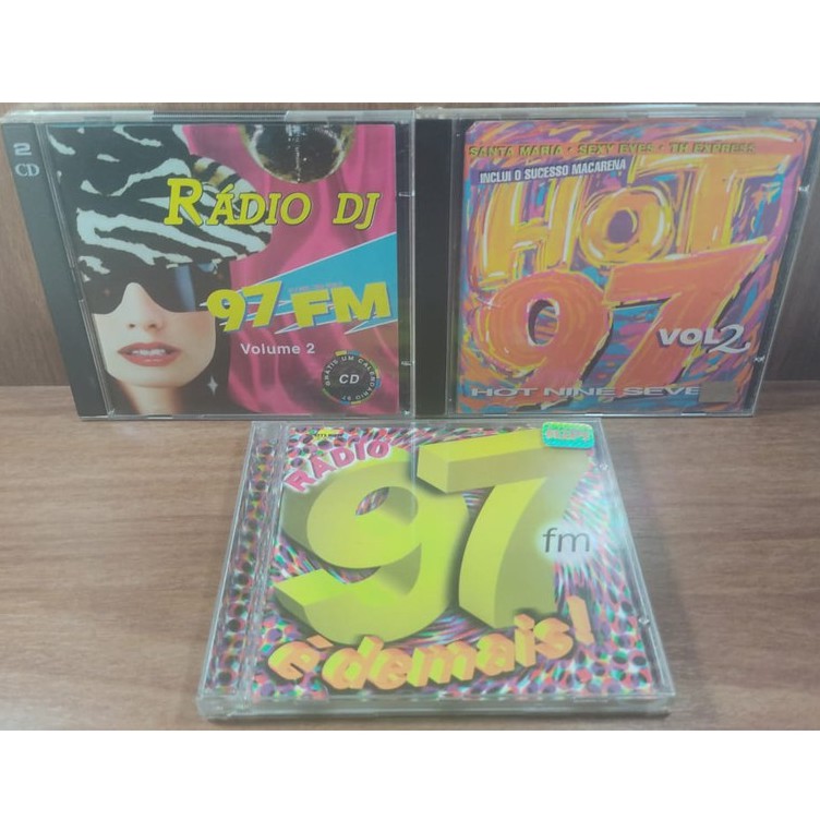Conjunto Anos 97: Rádio 97 FM é Demais! / Radio DJ 97 FM / Hot 97 (CD Original) | Shopee Brasil
