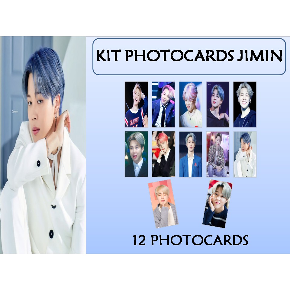 Kit com 12 Photocards Jimin - Bts | Shopee Brasil