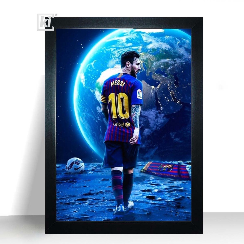 Quadro de Parede moldura Lionel Messi A4 32cm | Shopee Brasil