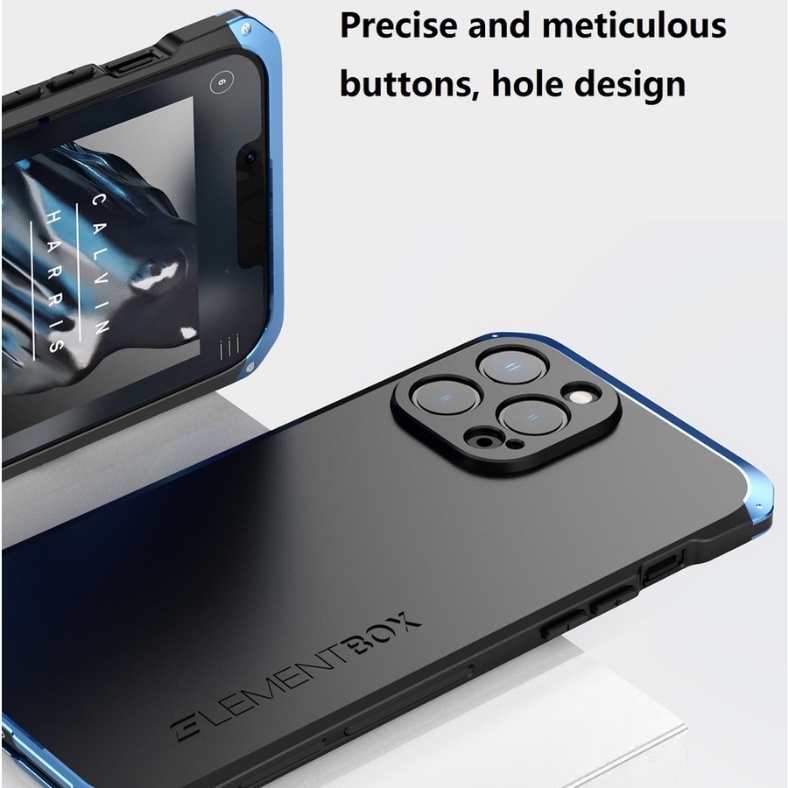 Para iPhone 15 Pro Max 14/14 Plus Element BOX Solace Case 2 Em 1 Moldura De Metal + Capa ...