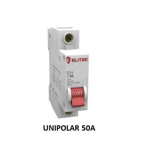 Disjuntor Elitek Monopolar 50A Curva C - Unipolar | Shopee Brasil