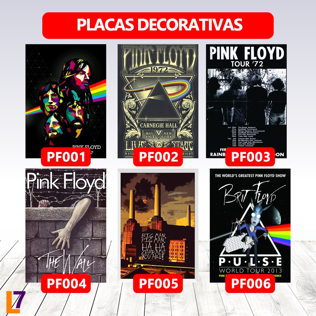 Placas Decorativas PINK FLOYD em MDF | Shopee Brasil