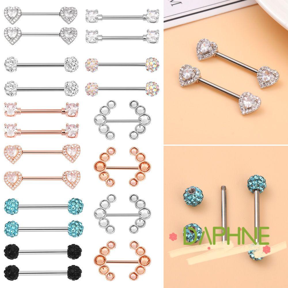 DAPHNE 1 Par Piercing De Mamilo Feminino Em Aço Cirúrgico 316L | Shopee ...