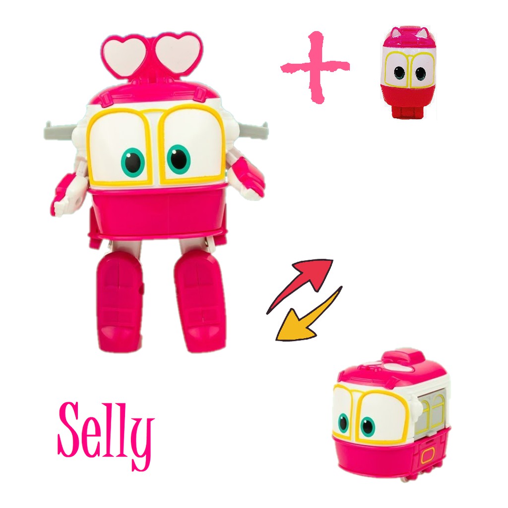 Boneco Robô Robot Trains Selly Rosa + Miniatura | Shopee Brasil