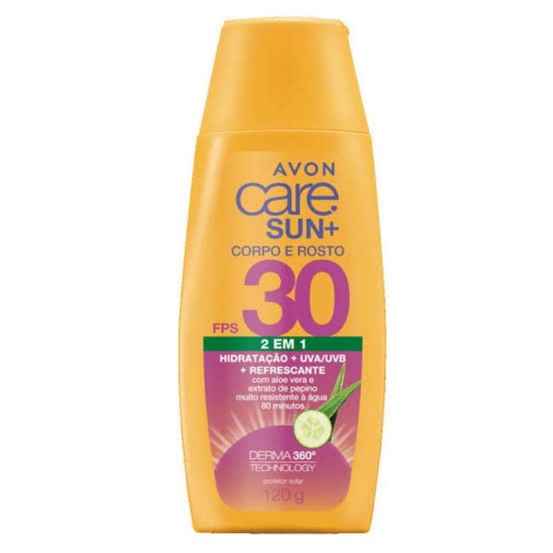 Protetor Solar FPS 30 Avon Corpo e rosto Refrescante 120g | Shopee Brasil