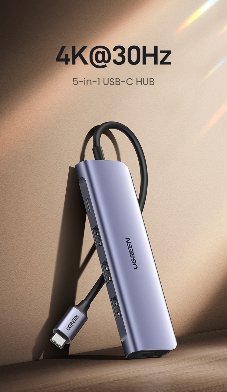 UGREEN USB C HUB Tipo A 4K 30Hz HDMI PD100W 3.0 Adaptador Multifuncional Dock Para MacBook Pro ...