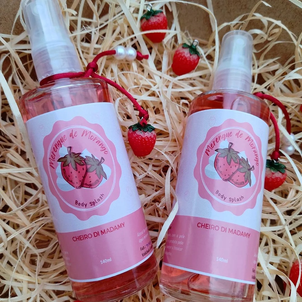 Body Splash merengue de morango | Shopee Brasil