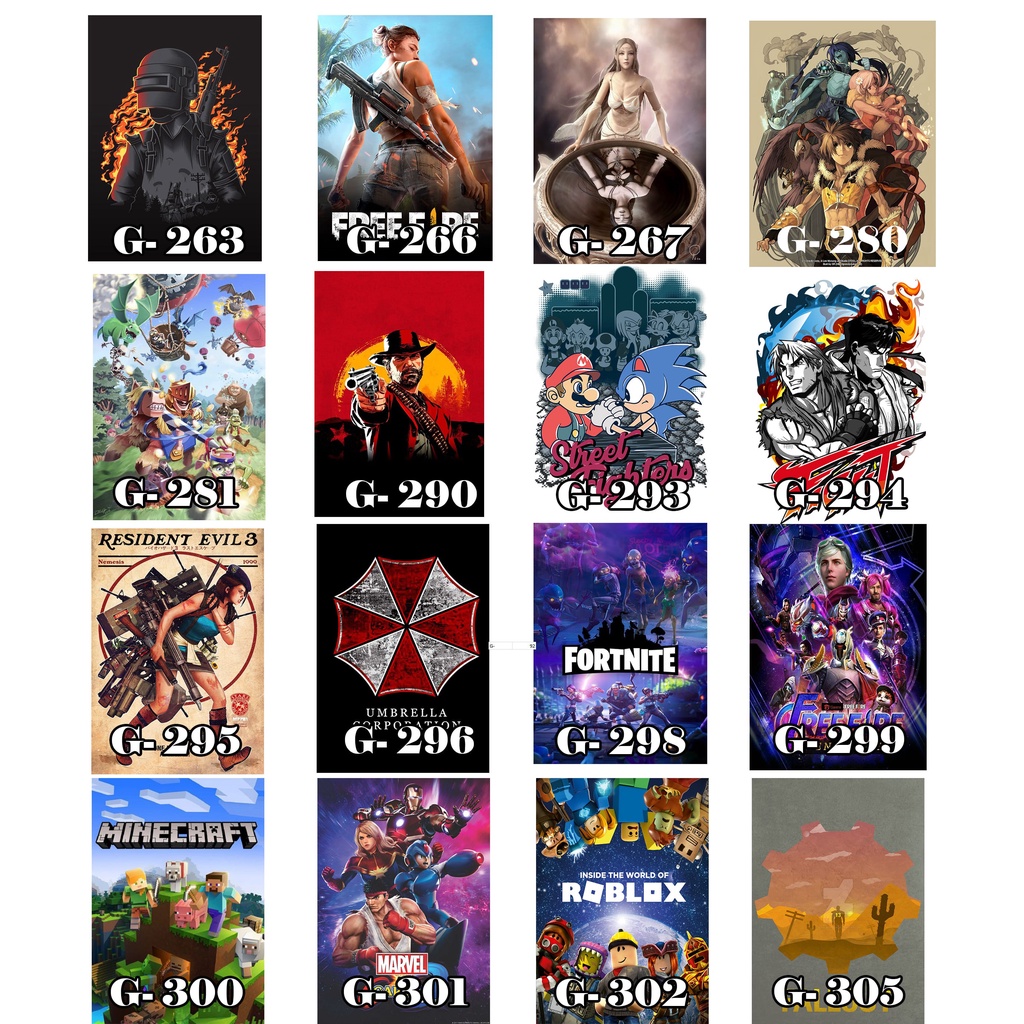 Poster GAME 7 Pôster A5 de games Pôsteres A4 jogos Posteres A3 video ...