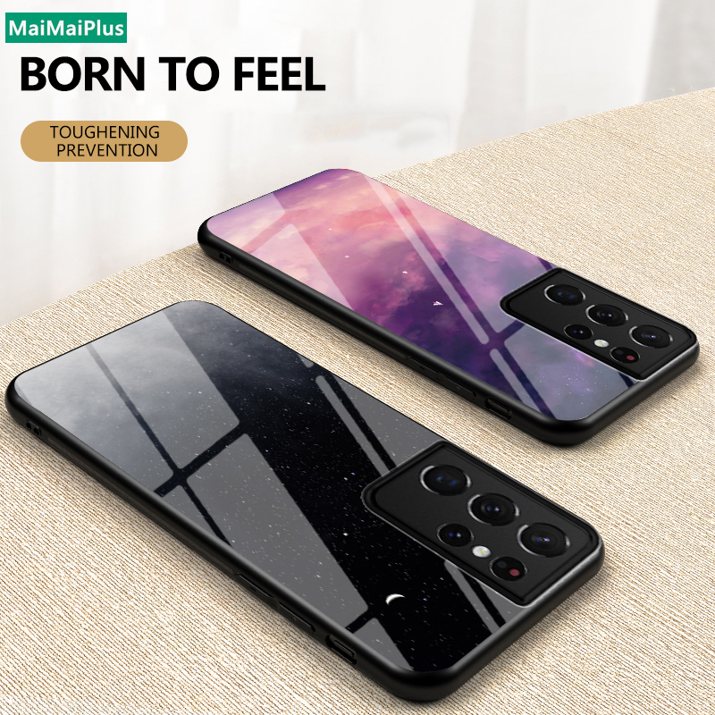 Capinha Céu Estrelado Para Samsung Galaxy S21 S20 FE S10 Plus Ultra 5G Vidro Temperado Capa ...