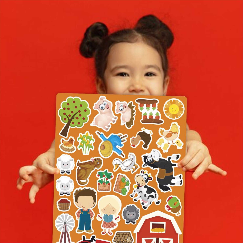 Cartela de Personagens em IMÃ (manta magnética) – Tema Fazendinha ...