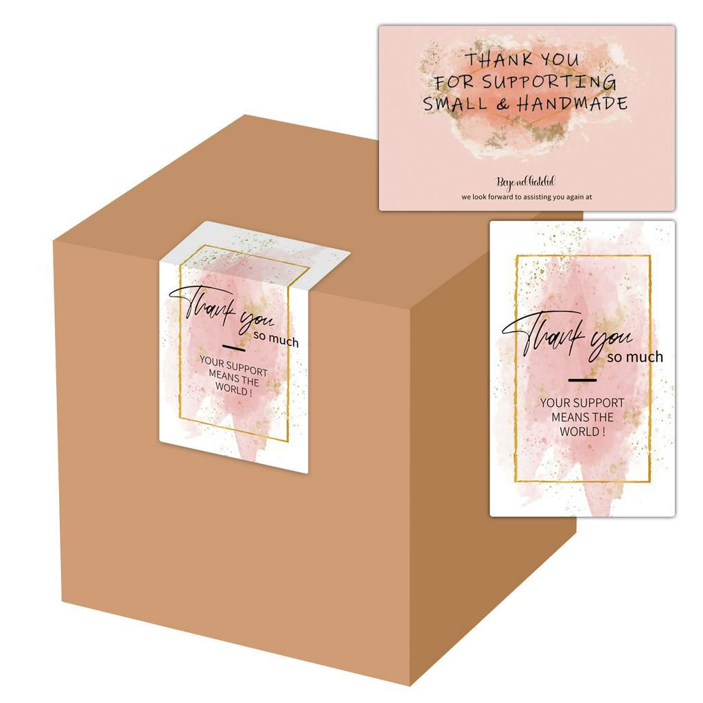 50pcs Pink Thank You Stickers Rótulos De Selo De Agradecimento ...