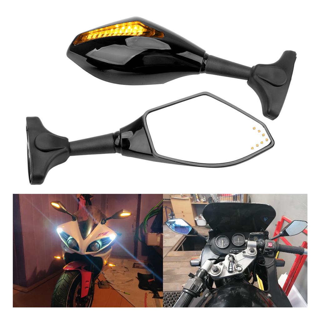 Retrovisor Moto Carenagem Pisca Led Integrado Universal | Shopee Brasil