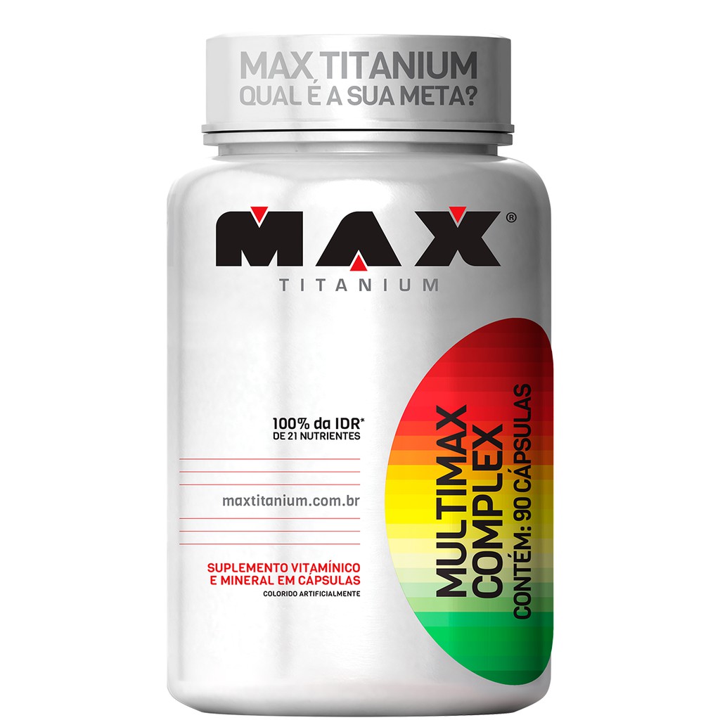Multimax Complex 90 Caps - Max Titanium | Shopee Brasil