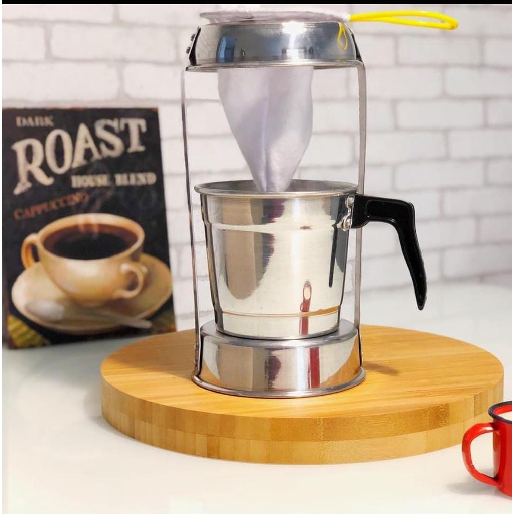 Coador De Café promoção +leiteira em aluminio +suporte em aluminio para ...