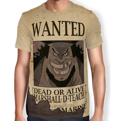 Camisa Full Print Wanted Barba Negra Marshal D Teach V1 - One Piece | Shopee Brasil