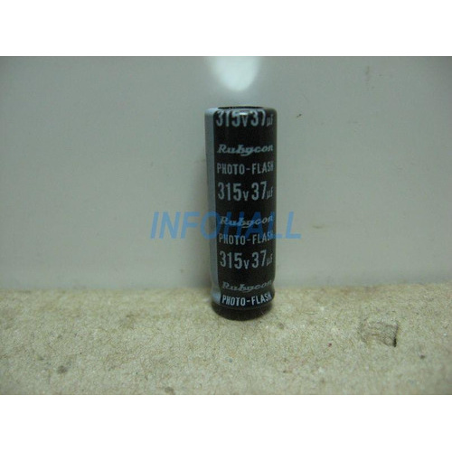 Capacitor Aluminium 37uf 315v Rubycon Photo-flash | Shopee Brasil