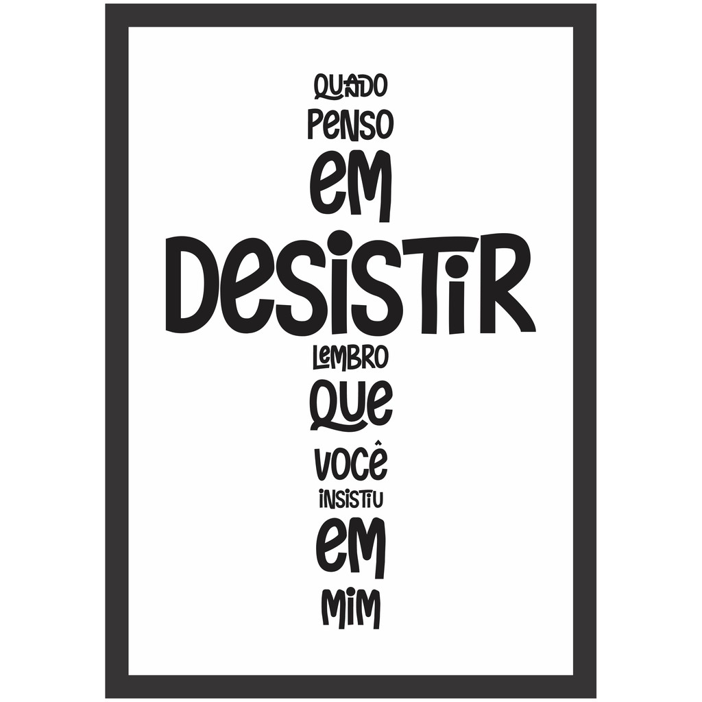 Quadro religioso Quando penso em desistir -MDF 20x30cm | Shopee Brasil