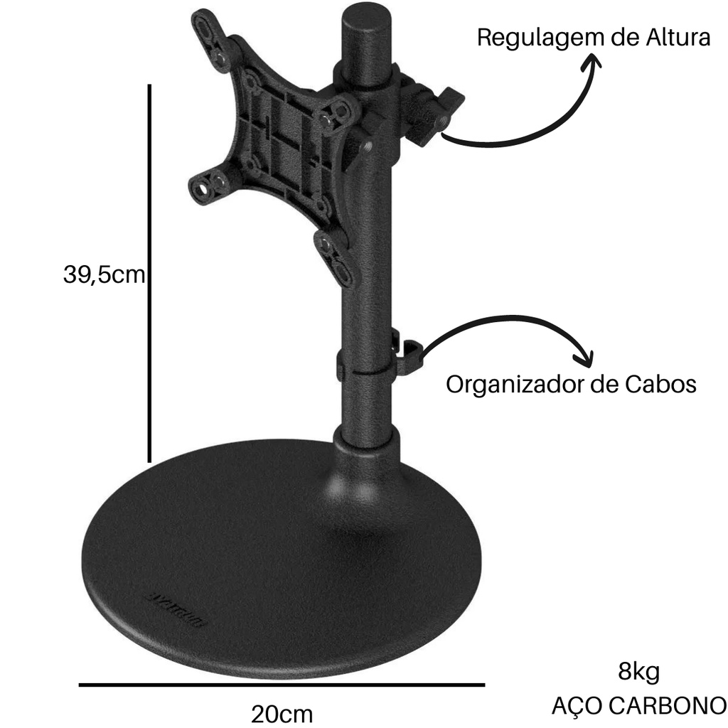Suporte Monitor Universal de Mesa Vesa 50x50mm 100x100mm Ajuste de ...