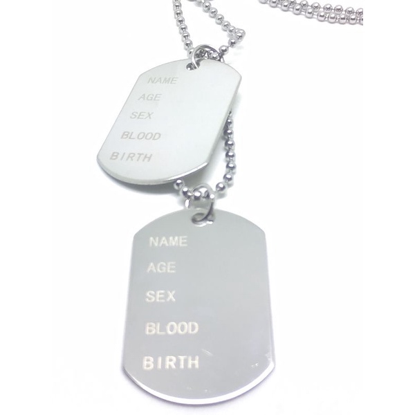 Colar Corrente Placa do Tipo do Exército em Aço Inox Tipo militar ...