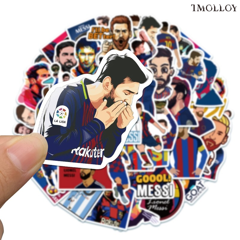 50Pcs Football Sticker Star Lionel Messi Stickers | Shopee Brasil