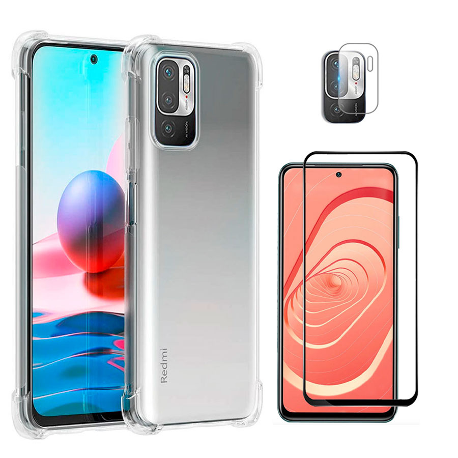 Kit Capa Anti Impacto Xiaomi Redmi Note 10 5G + Película 3d Vidro + Película Câmera | Shopee Brasil