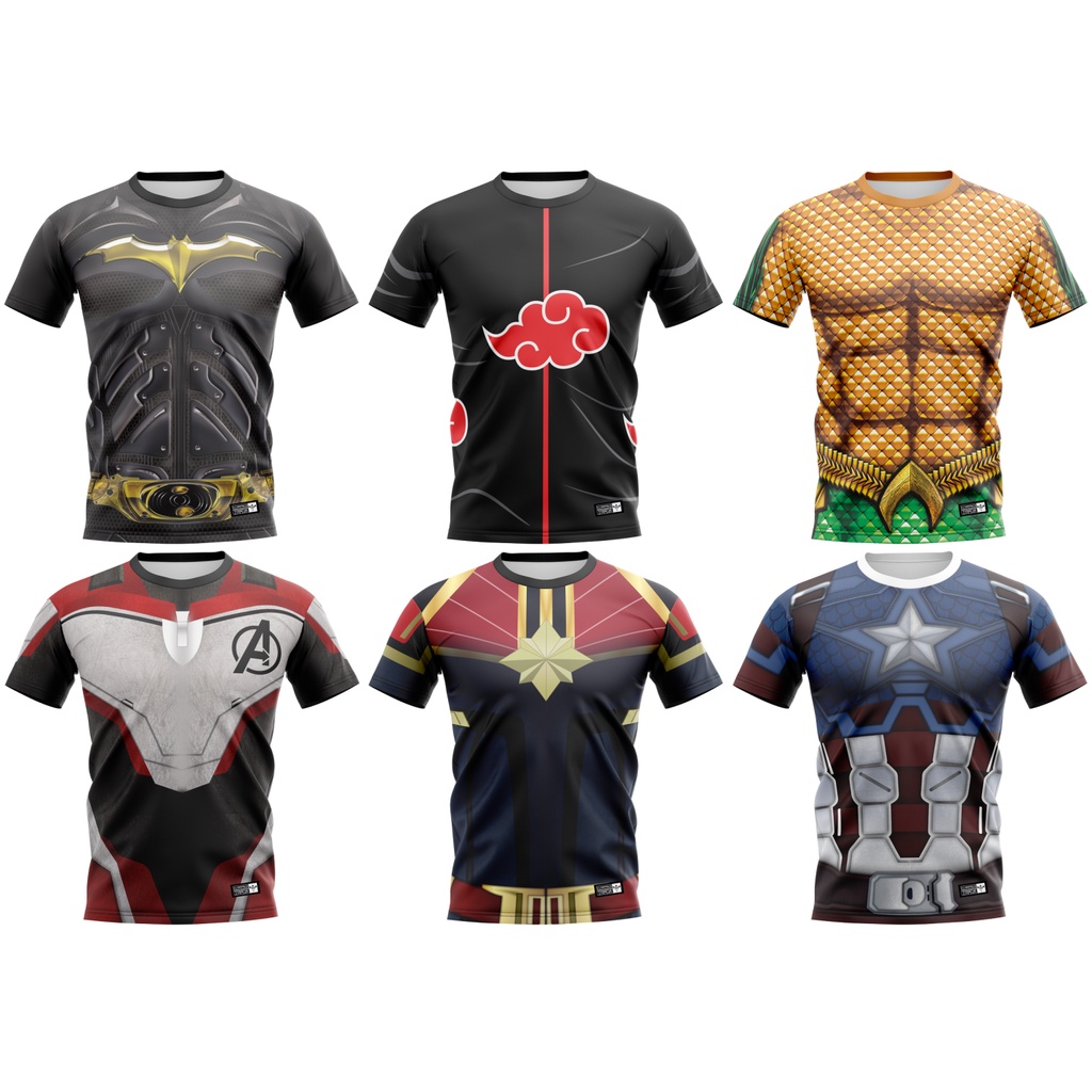 Camiseta Super Heroi 3D Geek infantil Batman, Akatsuki, Aquaman ...