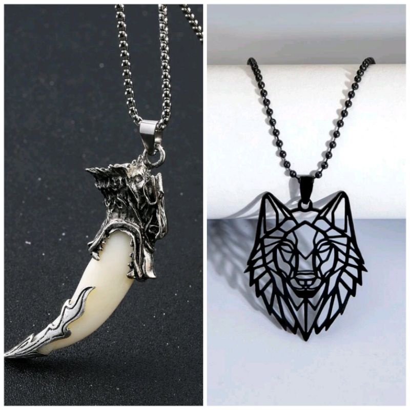 Colar Garra de Lobo / Lobo Negro / Estilo Medieval | Shopee Brasil