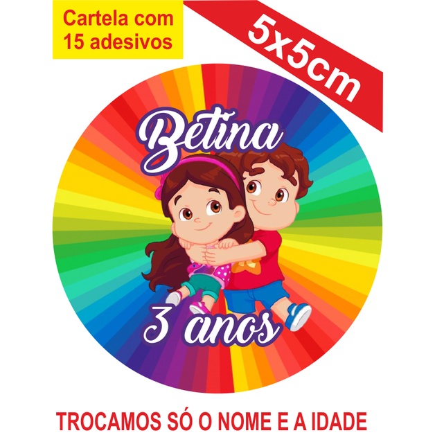 2 Cartelas de Adesivos (30 unidades) Maria Clara e JP Personalizados ...
