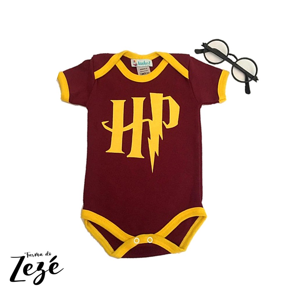 Body Infantil Harry Potter - Body para crianças - Bebê Harry Potter ...