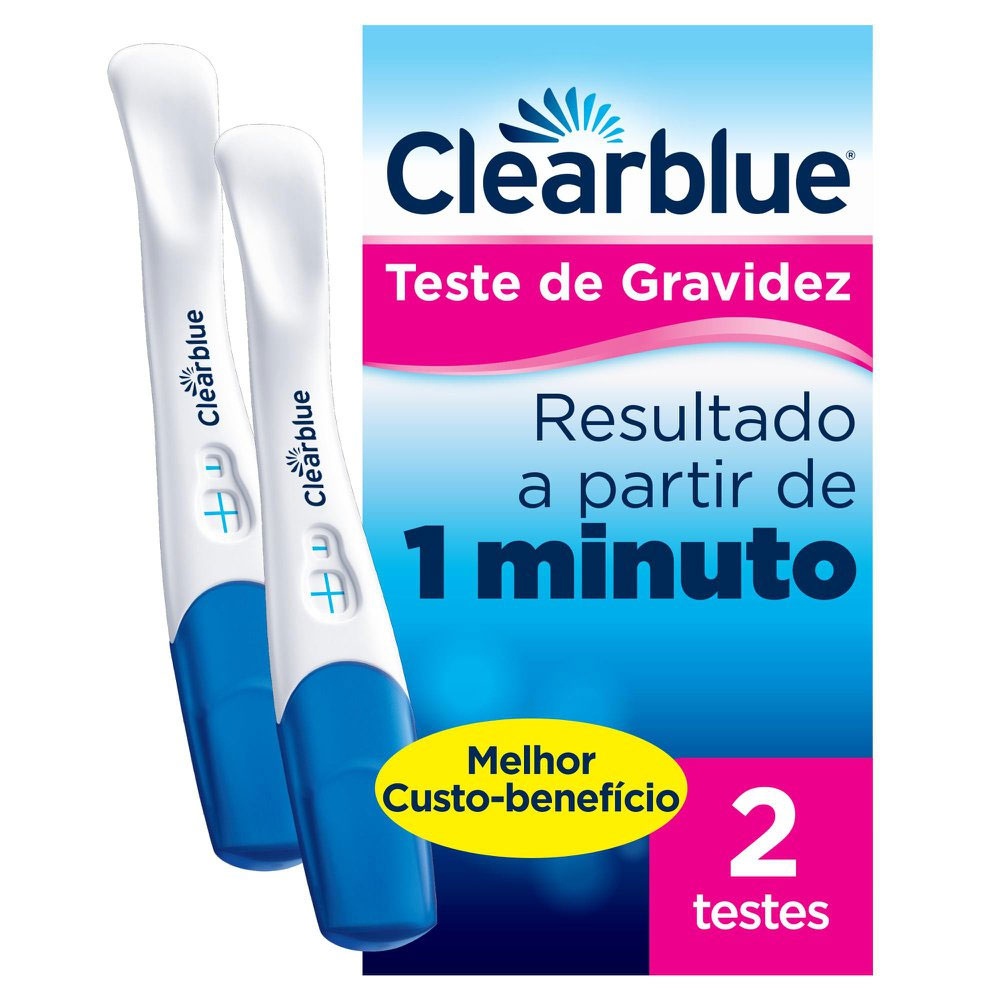 Teste de Gravidez Clearblue Plus c/2 Testes | Shopee Brasil