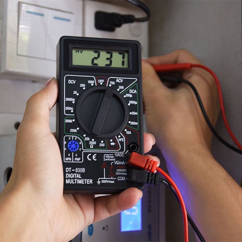 Multímetro Digital Ohmímetro Voltímetro Medidor de Voltagem LCD ...
