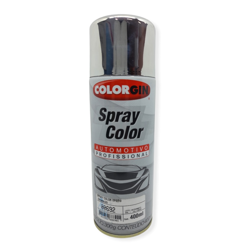Tinta Spray Efeito Cromado Automotivo 400ml 300g Colorgin | Shopee Brasil