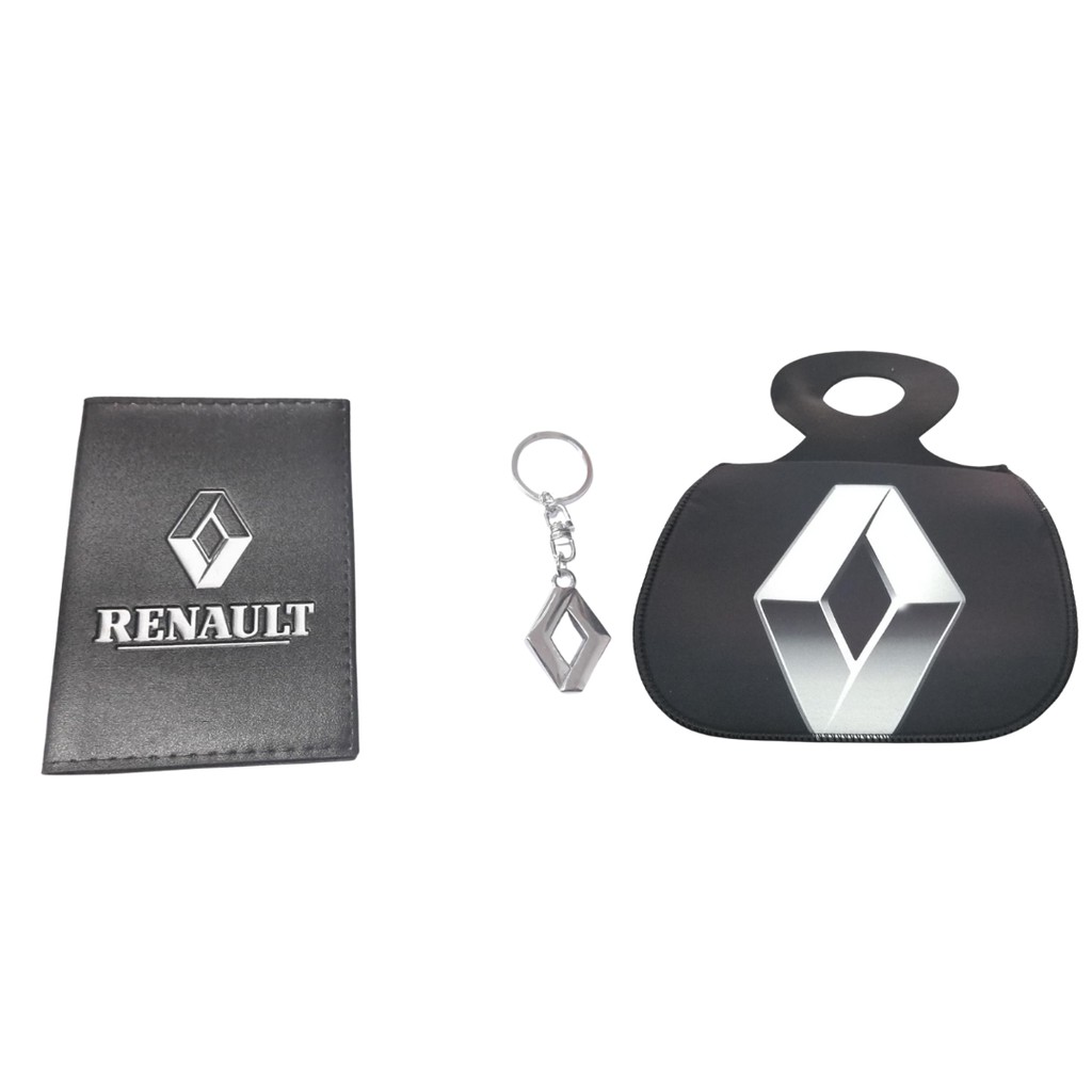 Porta Documento Carro + Lixeira + Chaveiro Renault Cromado | Shopee Brasil