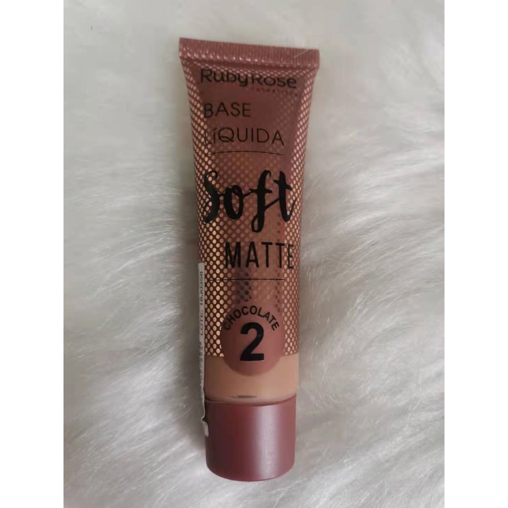 Base Liquida Matte Soft Ruby Rose Para Maquiagem Tom Bege e Chocolate ...