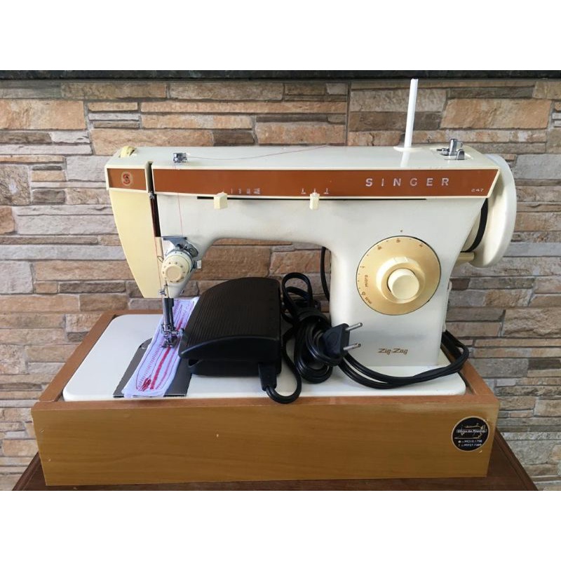 Máquina de costura Singer 247 Usada Revisada 110v | Shopee Brasil