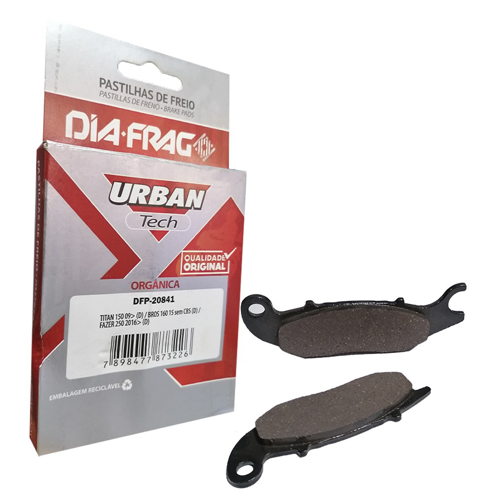 Pastilha Freio Dianteira Titan 150 Fan 150 2009 Até 2015 Mix Fazer 250 ...