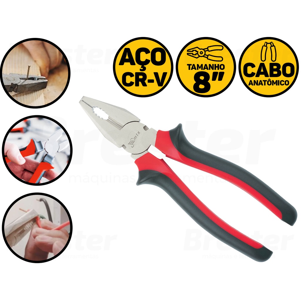 Alicate Universal 8 Pol 200mm Niquelado Mtx | Shopee Brasil