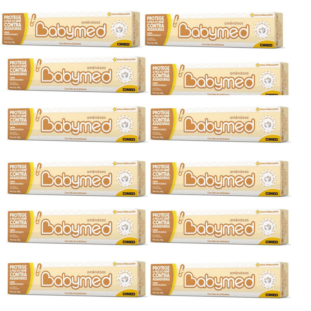 Pomada Babymed Amêndoas 40g Kit 12 Unds | Shopee Brasil