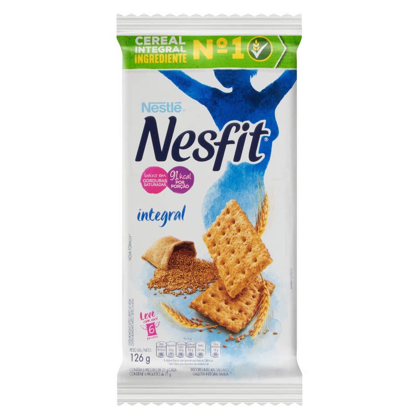 Biscoito Mini Integral Nesfit 126g | Shopee Brasil