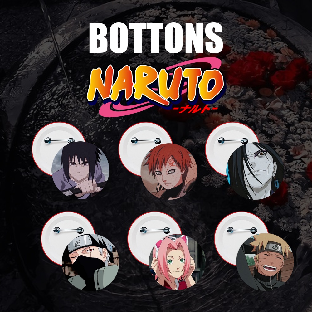 Bottons - Botons - Naruto personalizados - Anime - 4,5cm - Em altíssima ...